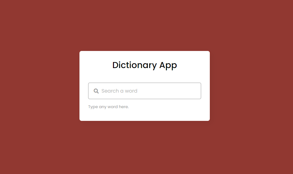 English Dictionary App In Javascript With Source Code Sourcecodester